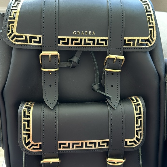 Grafea | Bags | Grafea Hari Ii Greek Black Backpack | Poshmark